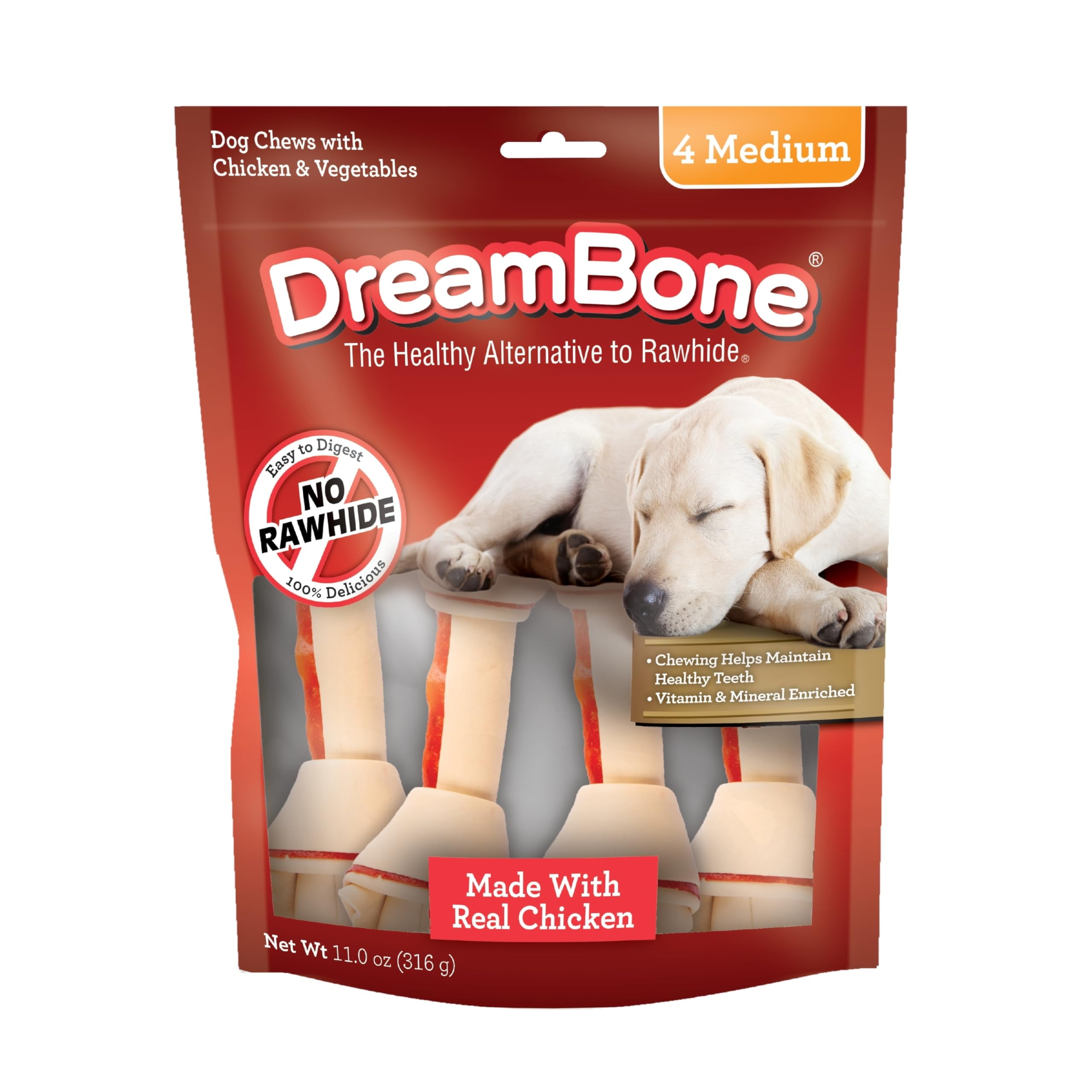 DreamBone Medium and Large DHF10 Chews, Treat Your Dog to a Chew Made ...
