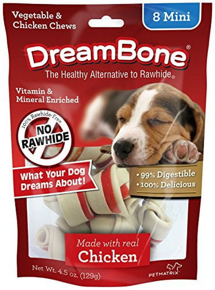 DreamBone Mini Chews With Real Chicken, Rawhide-Free Chews For Dogs, 8 ...