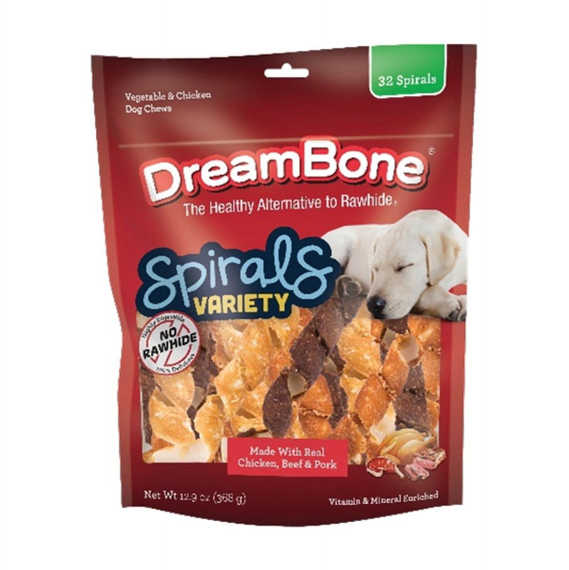 Dingo Dreambone Spiral Variety 32ct - Real Chicken Bones Chew - Walmart.com
