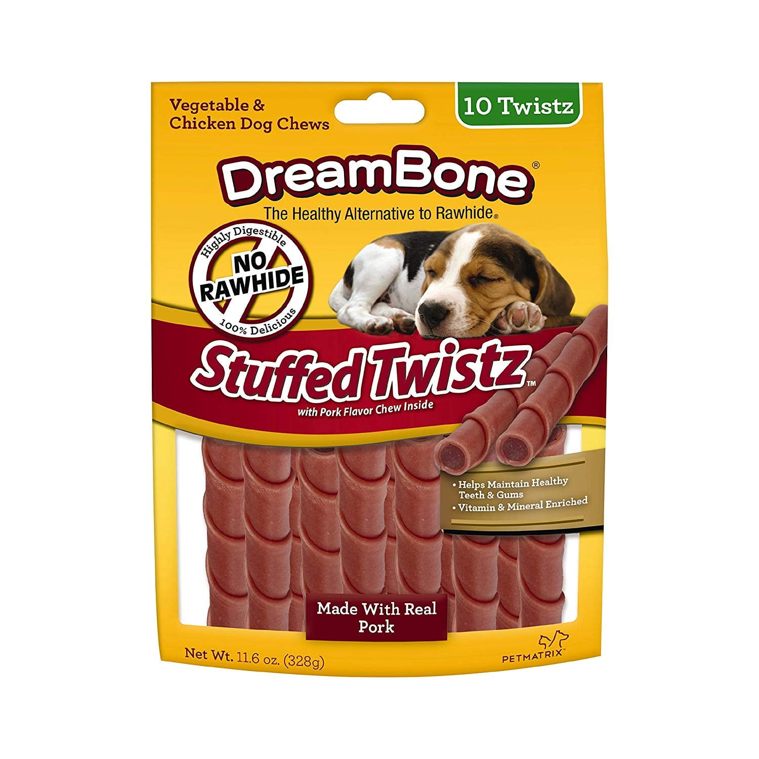 DreamBone Stuffed Twistz 10 OIF8 Count, Rawhide-Free Chews - Walmart.com