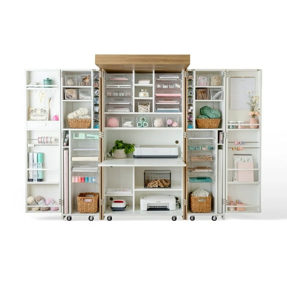 DreamBox Craft Storage Cabinet with Table - Deluxe Crafting Cabinet ...