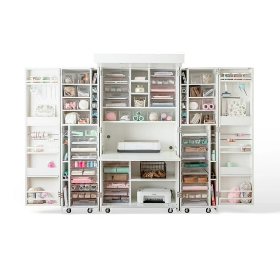 DreamBox Craft Storage Cabinet with Table - Deluxe Crafting Cabinet ...