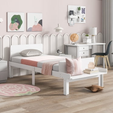 Garmic Twin Bed Frame for Girls Kids Metal Platform Bed Frame with ...