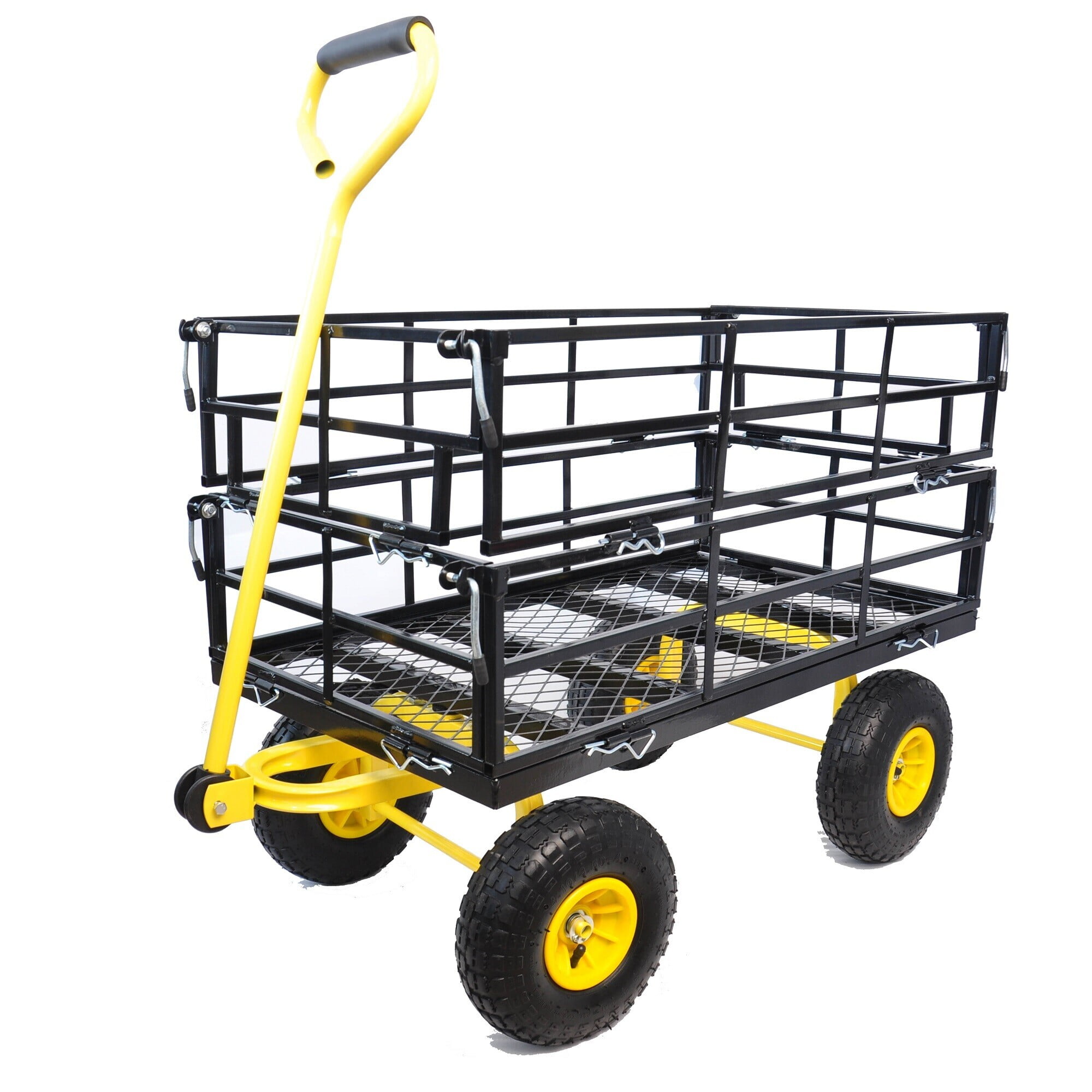 DreamBuck Wagon Cart, Steel Garden Cart, Heavy Duty 550 lbs Capacity ...