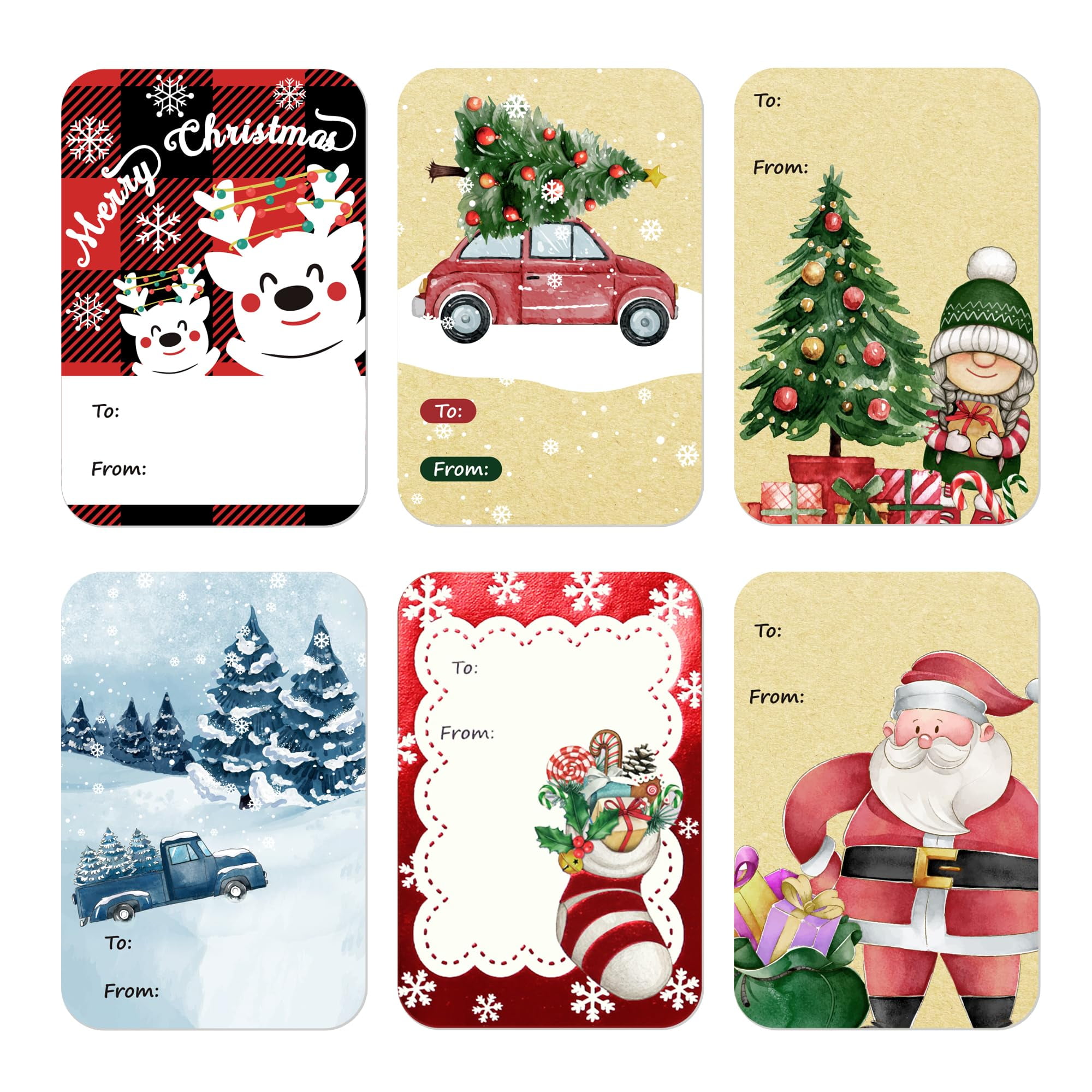 DreamBuilt Tags - 120 PCS Self-Adhesive 2"x3" Name Tags for Presents ...