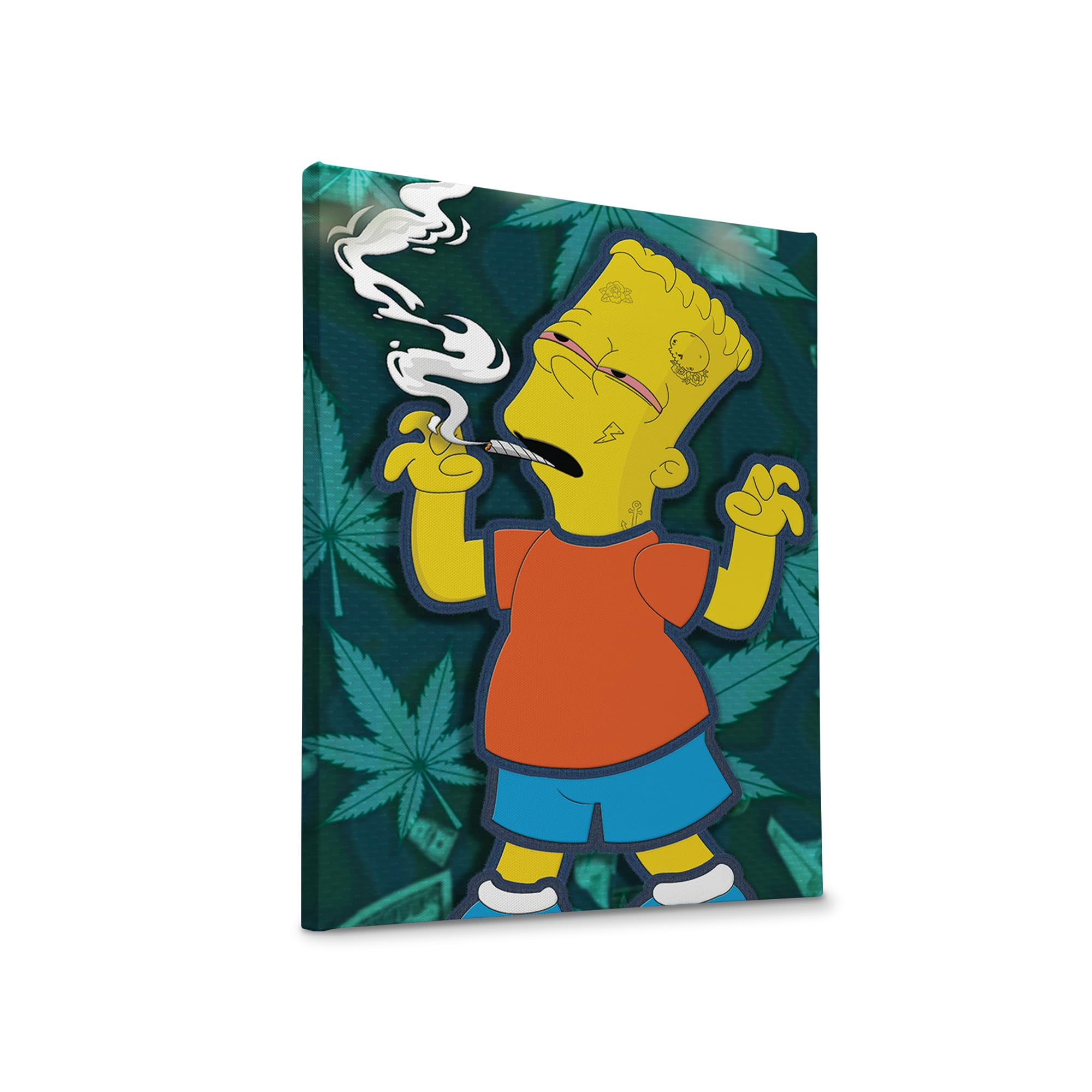 DreamController Simpsons Weed Wall Canvas Posters Wall Art Decor(12"X16 ...