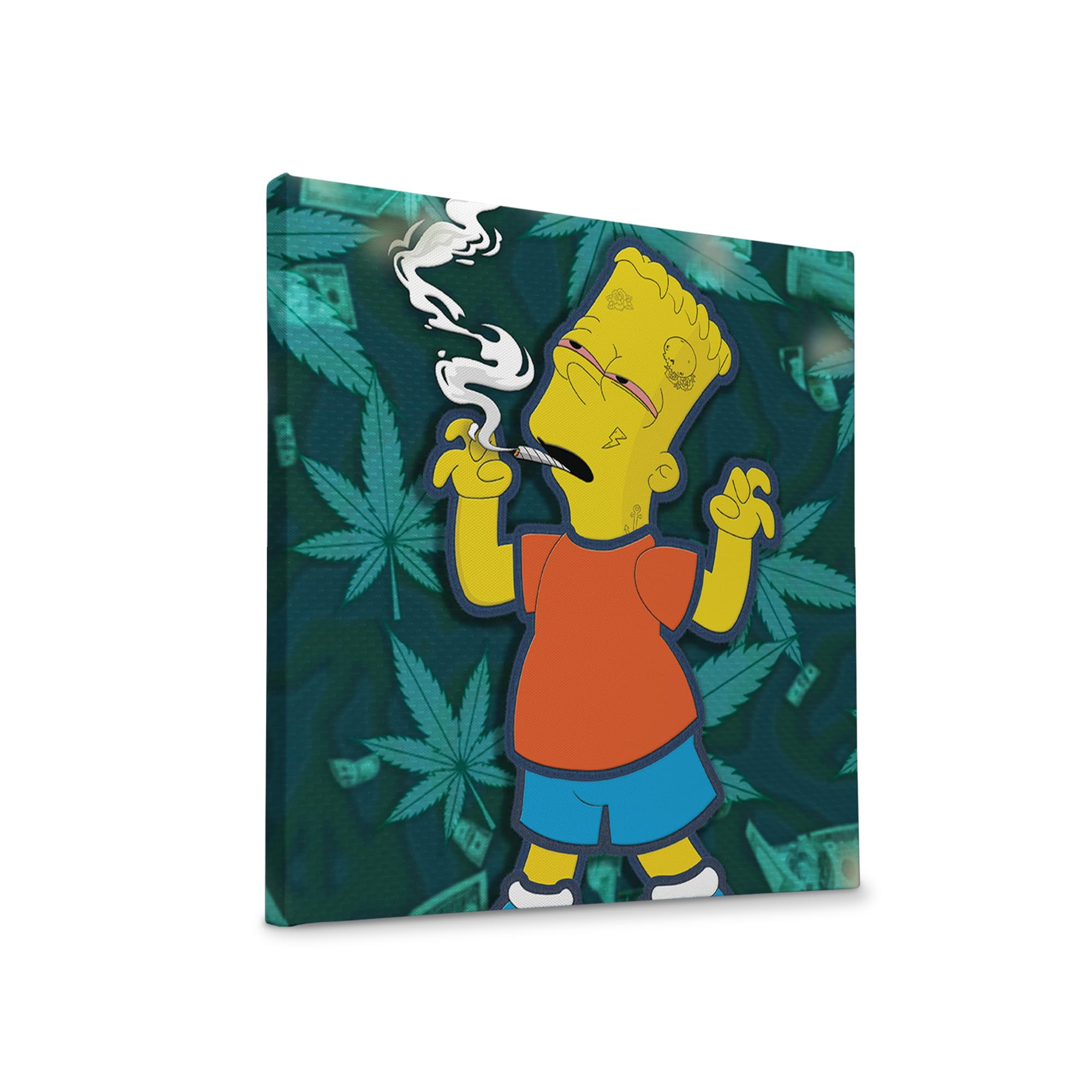 DreamController Simpsons Weed Wall Canvas Posters Wall Art Decor(14"X14 ...