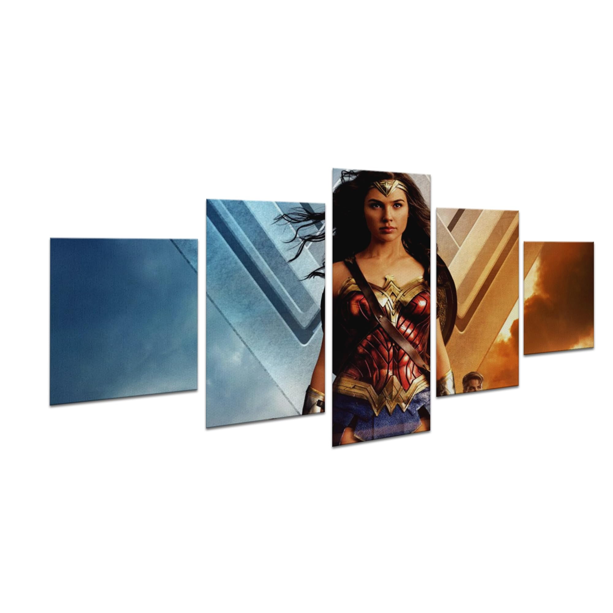 DreamController Wonder Woman Canvas Wall Art Set of 5-40x20 inches Wall ...