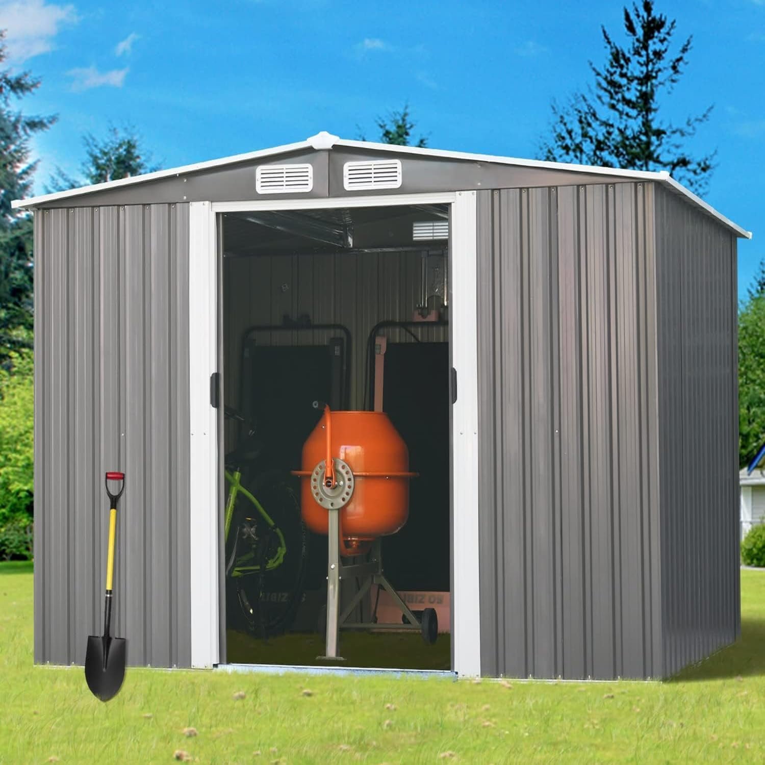 DreamCurship 8 x 6 FT Outdoor Storage Shed, Storage Sheds and Outdoor ...