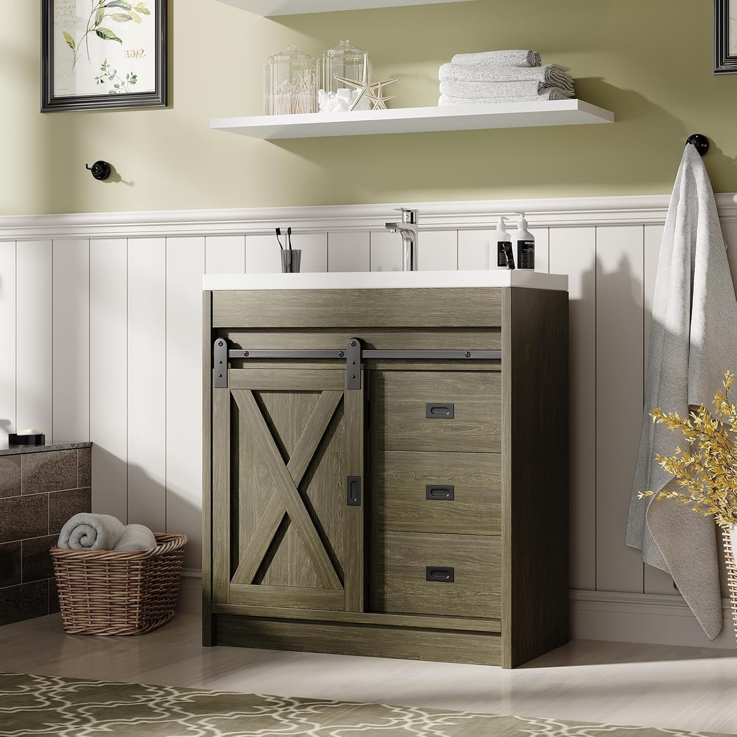 DreamCurship Bathroom Vanity with Sink Combo, Bathroom Storage Cabinet ...