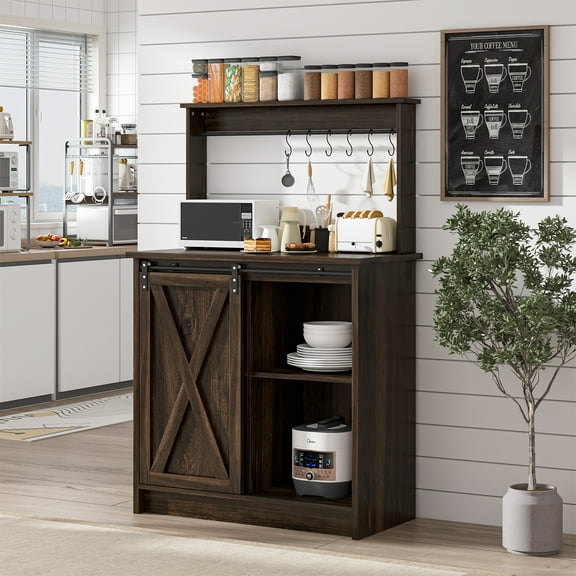 Coffee Bar Cabinet Station - Walmart.com