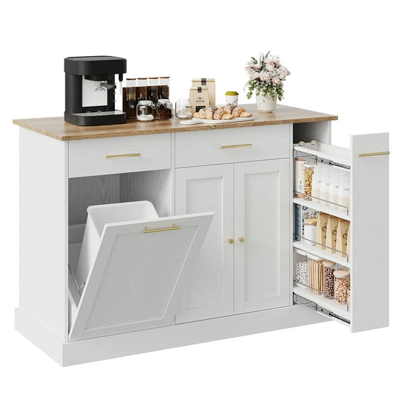 3-Shelf Kitchen Island+Versatile Storage Solution"-"Kitchen Tool ...