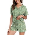 DreamFish Womens Pajama Sets 2 Piece Summer Ladies Short Sleeve Lounge ...