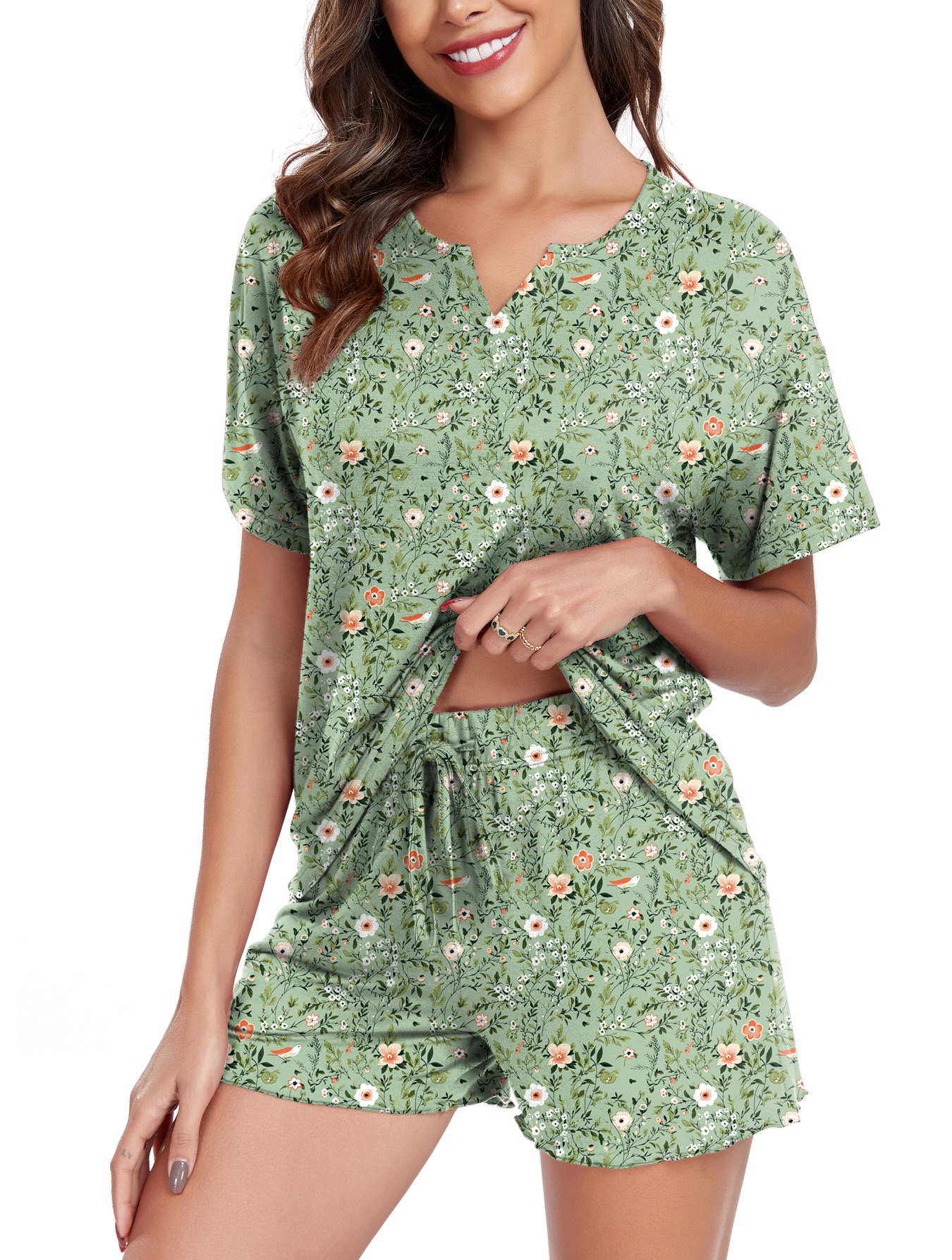 Women's Pajama Sets - Cute Lizard No.20185 Summer Pajamas for Women Set ...