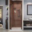 DreamLine Enigma-XO 68-72 in. W x 76 in. H Fully Frameless Sliding Shower Door in Polished ...