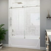 DreamLine Enigma-X 56-60 in. W x 76 in. H Fully Frameless Sliding Shower Door - Walmart.com