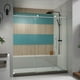 DreamLine Enigma-X 68-72 in. W x 76 in. H Fully Frameless Sliding Shower Door in Polished ...