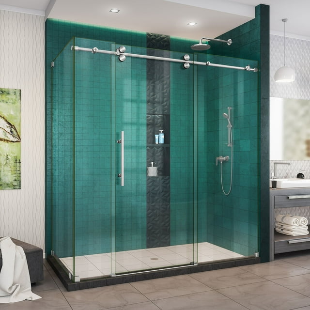 DreamLine Enigma-XO 32 1/2 in. D x 68 3/8-72 3/8 in. W x 76 in. H Frameless Shower Enclosure in ...