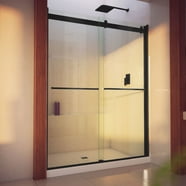 DreamLine Enigma Air 56-60 in. W x 76 in. H Frameless Sliding Shower Door in Polished Stainless ...