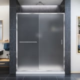 DreamLine Infinity-Z 34 in. D x 60 in. W x 74 3/4 in. H Frosted Sliding ...