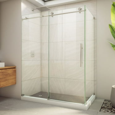 DreamLine Enigma-XO 34 1/2 in. D x 44 3/8-48 3/8 in. W x 76 in. H Frameless Shower Enclosure in ...