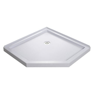 DreamLine SlimLine 32 in. D x 32 in. W x 2 3/4 in. H Corner Drain ...