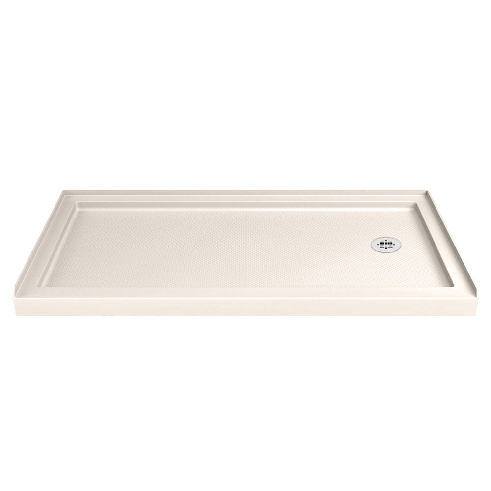 DreamLine SlimLine 36 in. D x 60 in. W x 2 3/4 in. H Right Drain Single ...