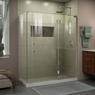 DreamLine Enigma-X 32 1/2 in. D x 60 3/8 in. W x 76 in. H Fully Frameless Sliding Shower ...