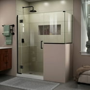 VIGO Winslow Frameless Sliding Shower Enclosure Matte Brushed Gold 36"D x 48"W x 80"H, Left ...
