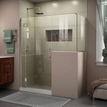 DreamLine Flex 32 in. D x 32 in. W x 74 3/4 in. H Semi-Frameless Pivot Shower Enclosure in ...