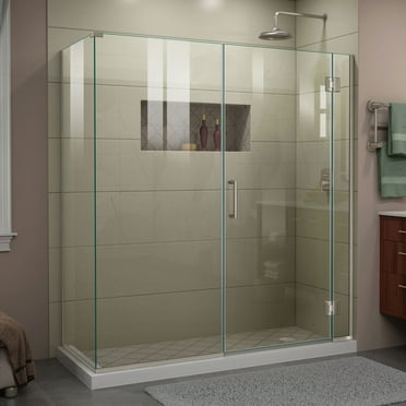 DreamLine Enigma-X 32 1/2 in. D x 48 3/8 in. W x 76 in. H Fully Frameless Sliding Shower ...