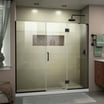 DreamLine Enigma-XT 56-60 in. W x 76 in. H Fully Frameless Sliding Shower Door in Tuxedo Finish ...