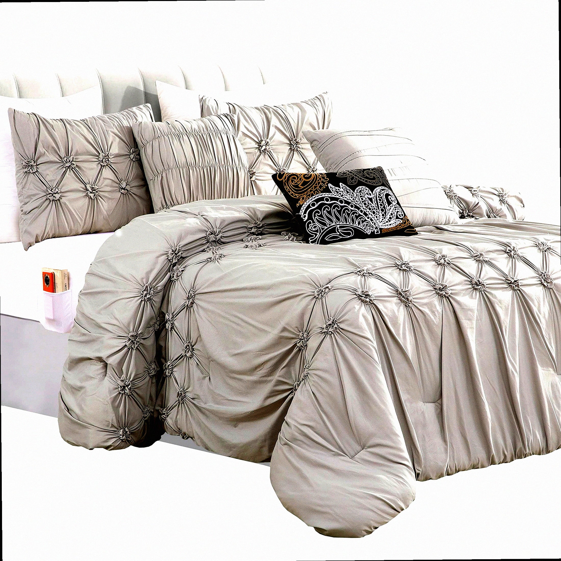 DreamLux Comforter Set - 12-Piece Bedding Bundle with Smart Pockets ...