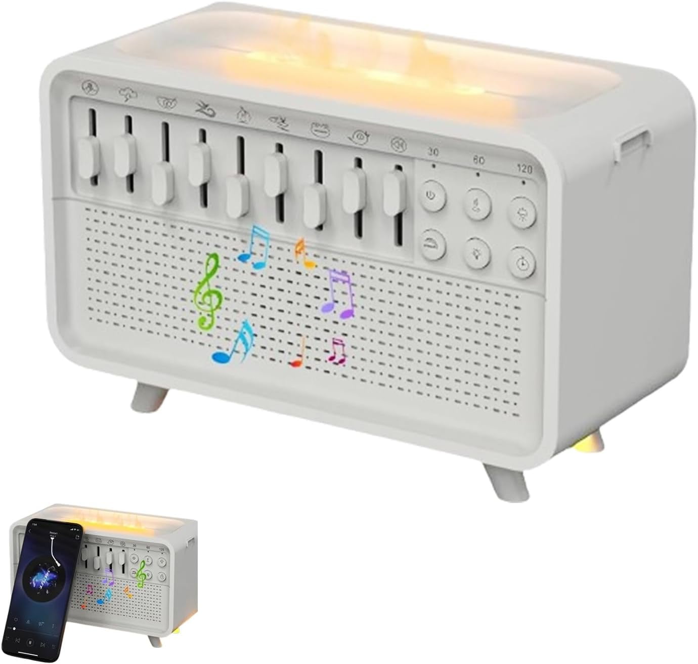 DreamMix Pro – White Noise Sound Machine with Scented Mist & Night ...