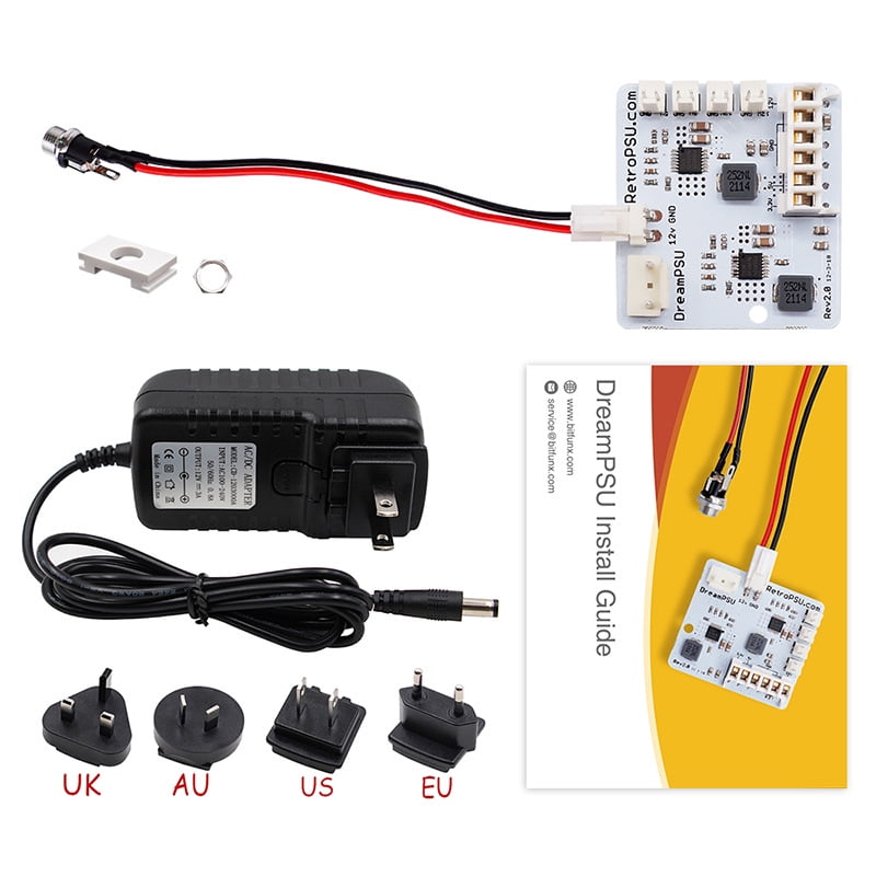 DreamPSU Rev2.0 12V Power Supply + Plug Adapter for SEGA DreamCast ...