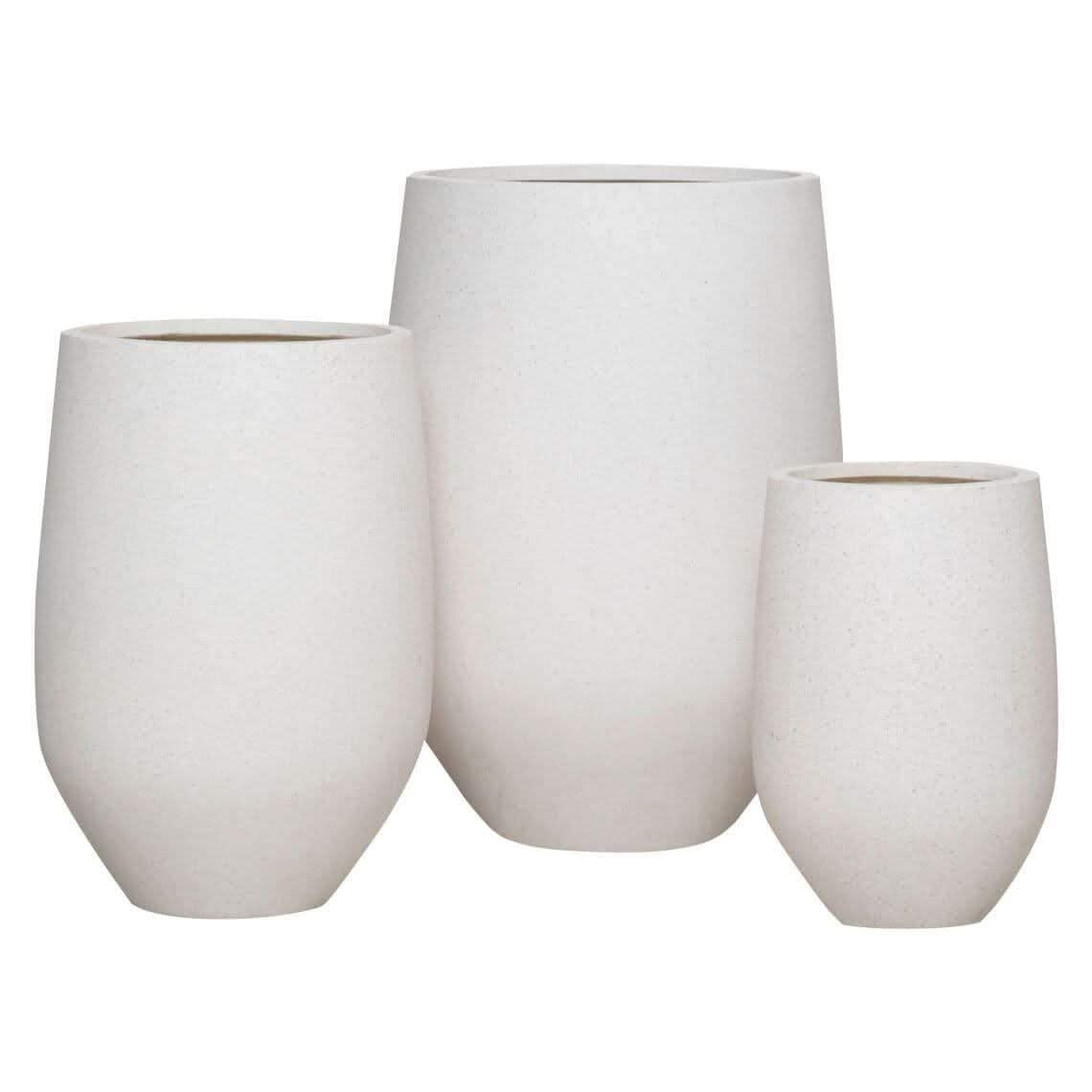 DreamPatio Garden Grove 1-Piece Fiberstone Planter DottedWhite 13.5x13 ...