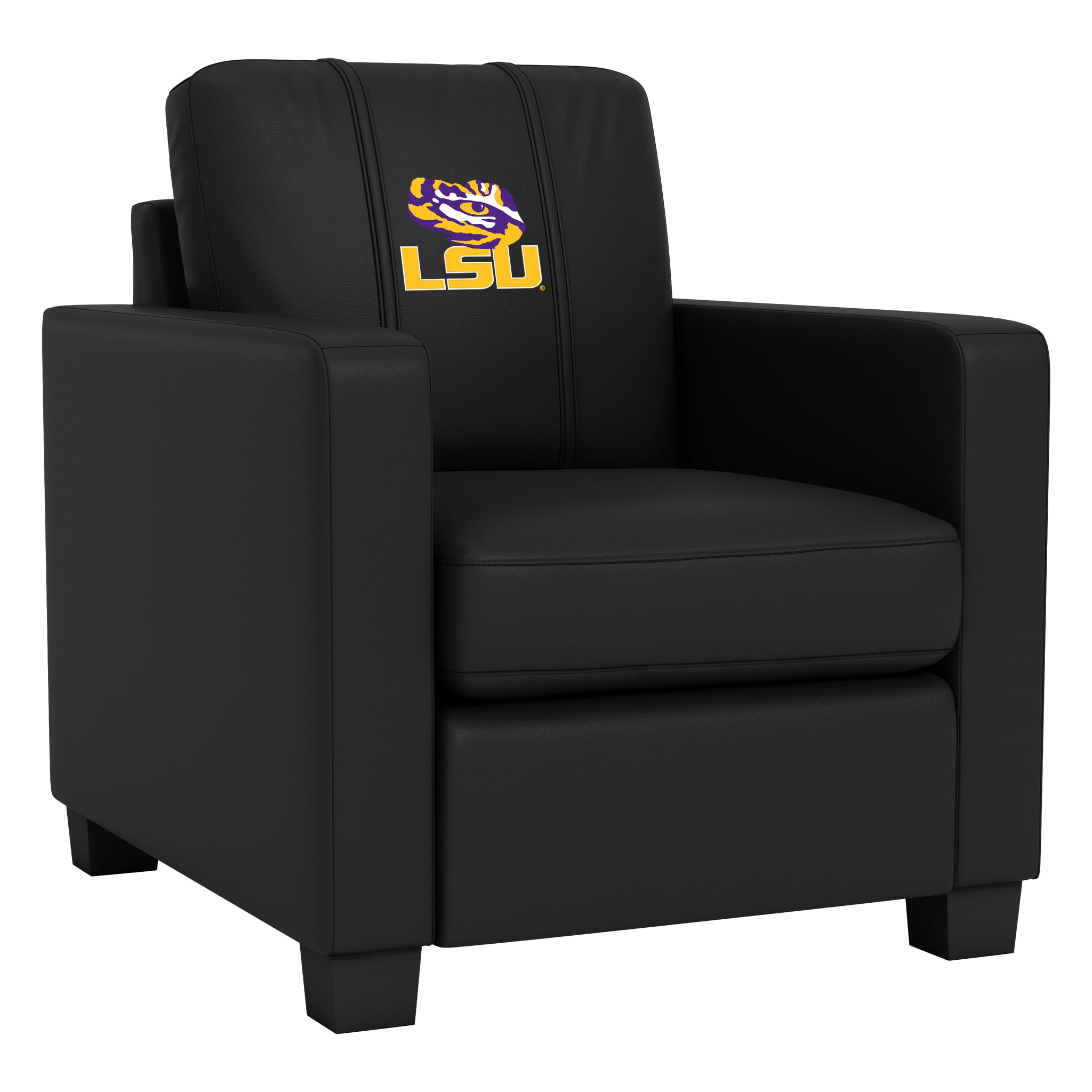 DreamSeat Black Dyno Stationary Club Chair eith Embroidered LSU Tigers ...