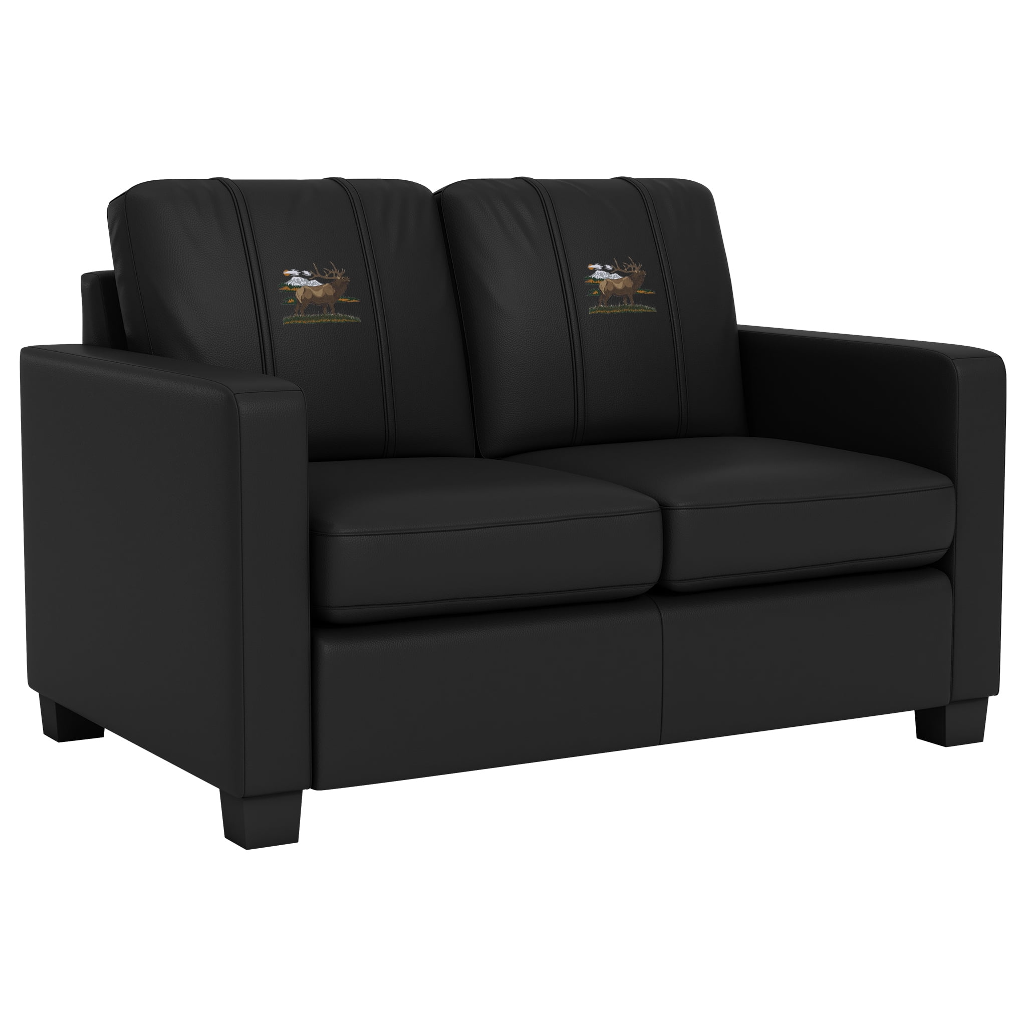 DreamSeat Black Dyno Stationary Loveseat Embroidered Elk Bugling Logo - Walmart.com