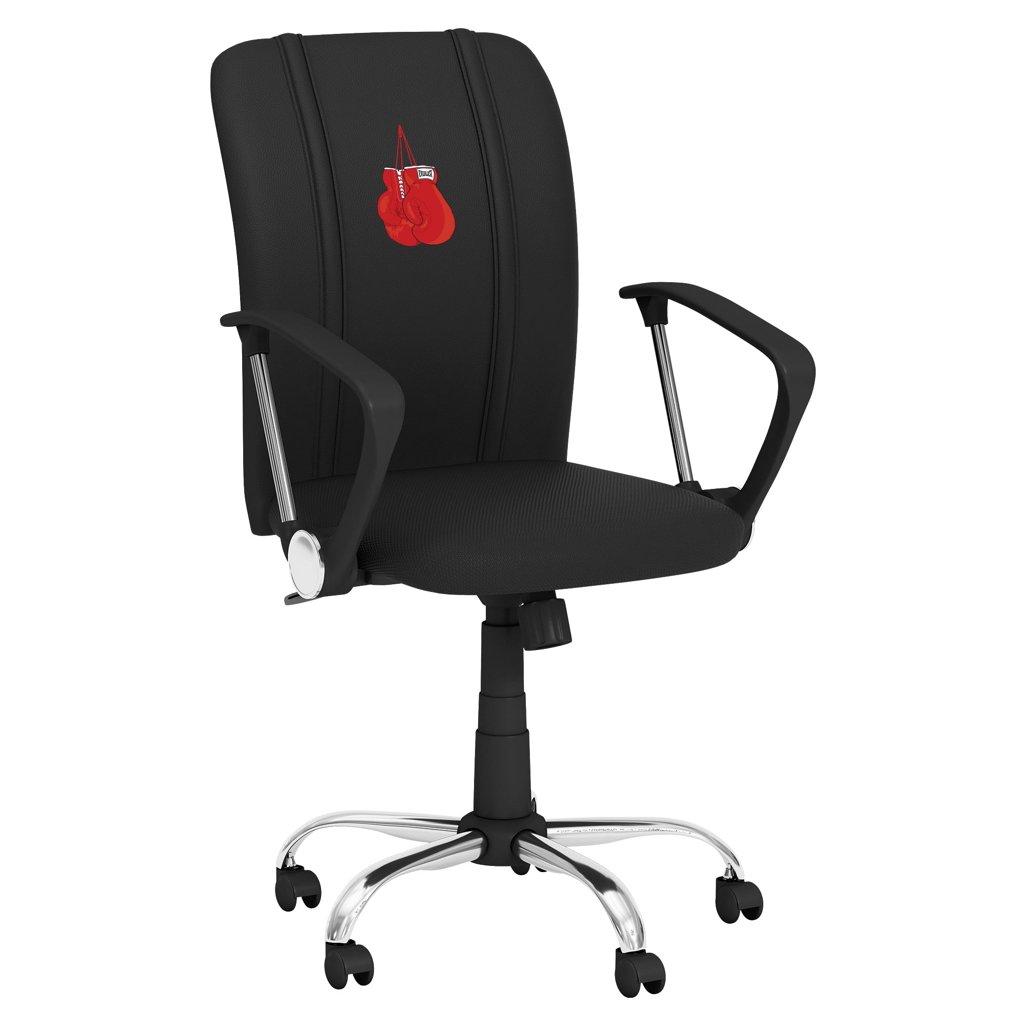 DreamSeat Black Ergonomic Durable Curve Task Chair Embroidered Boxing ...