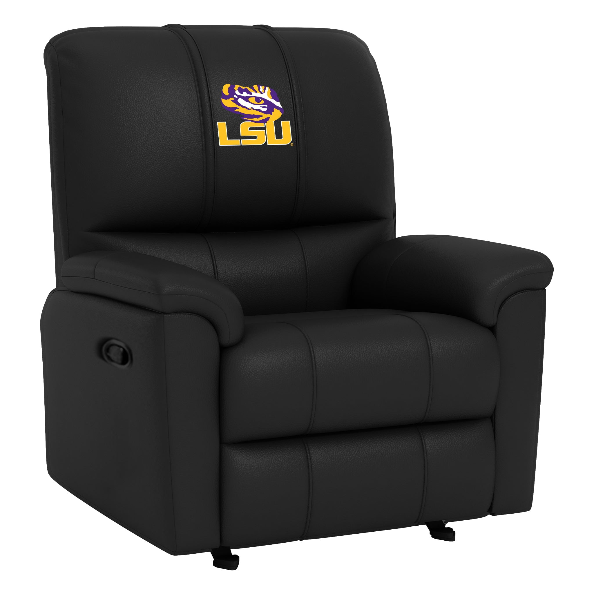 DreamSeat Black Rocker Recliner with Embroidered LSU Tigers Logo ...
