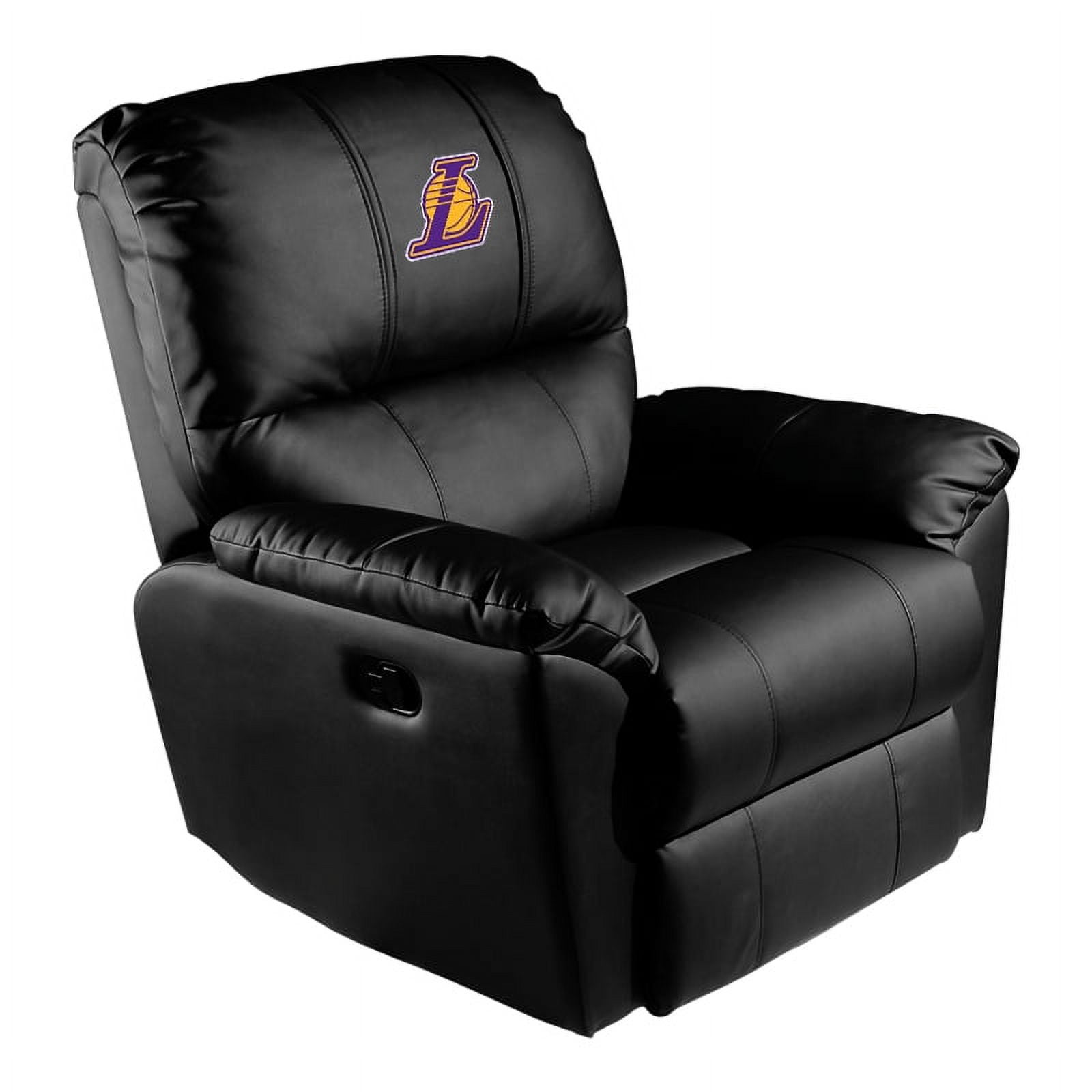 DreamSeat Black Rocker Recliner with Embroidered Los Angeles Lakers ...