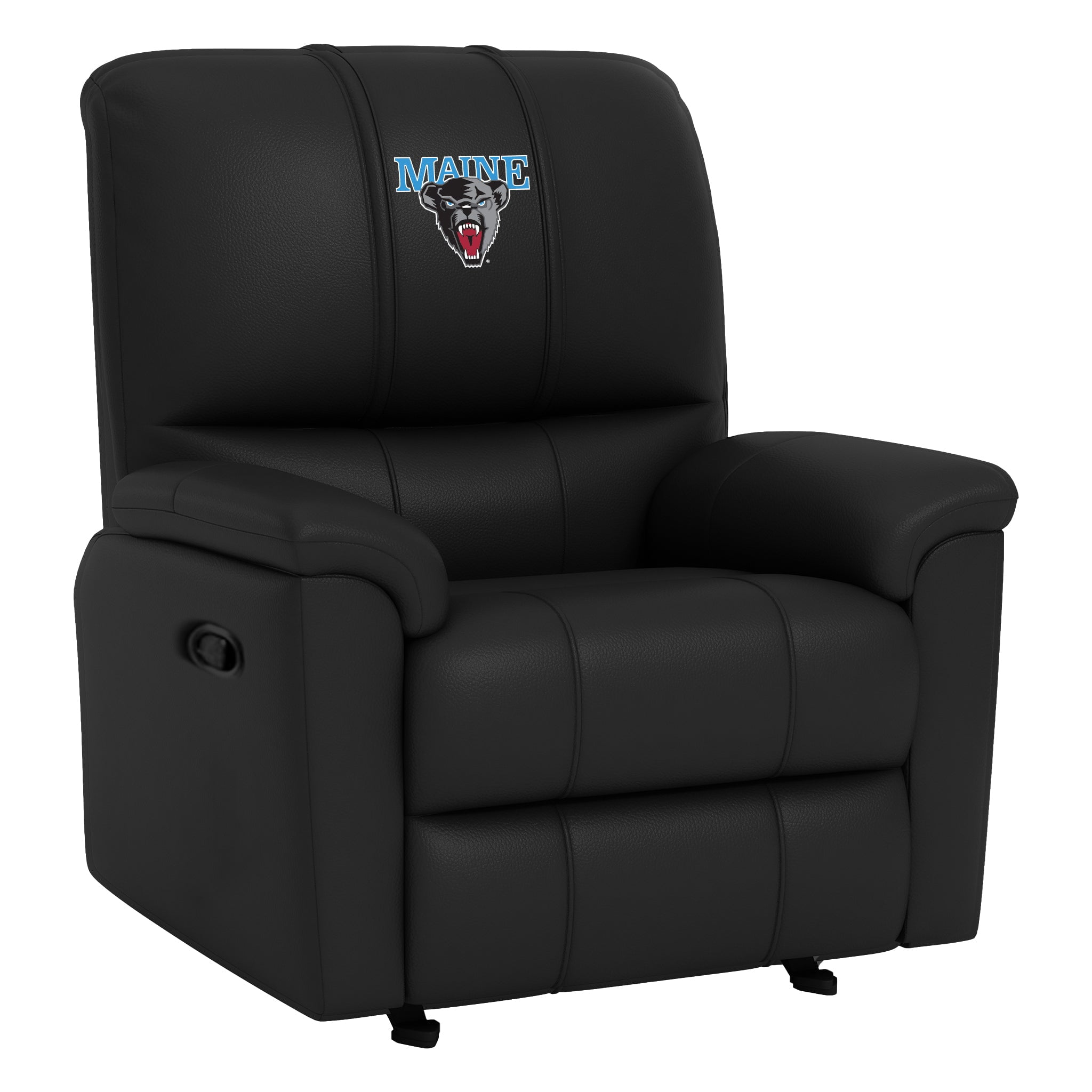 DreamSeat Black Rocker Recliner with Embroidered Maine Black Bears Logo ...