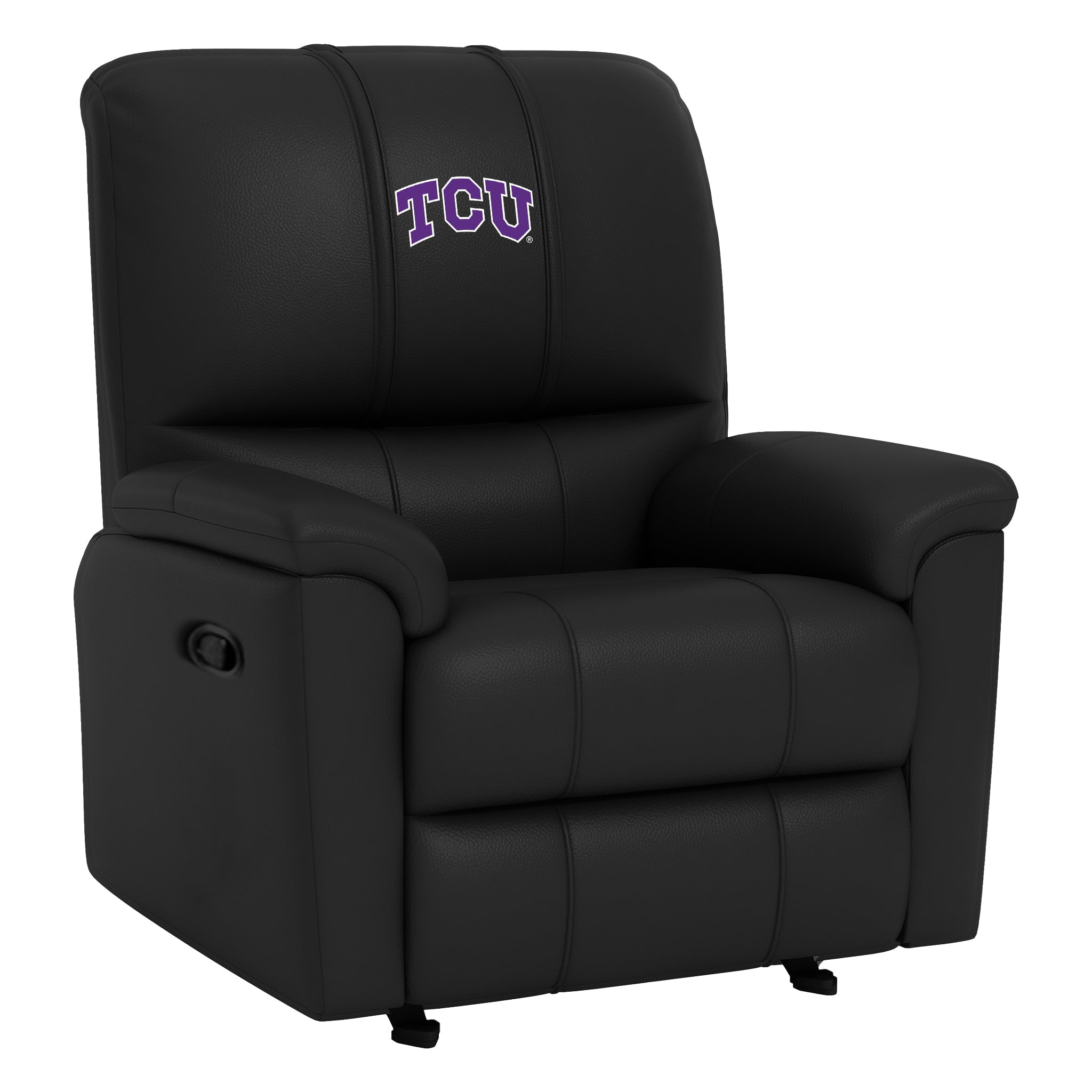 DreamSeat Black Rocker Recliner with Embroidered TCU Horned Frogs ...