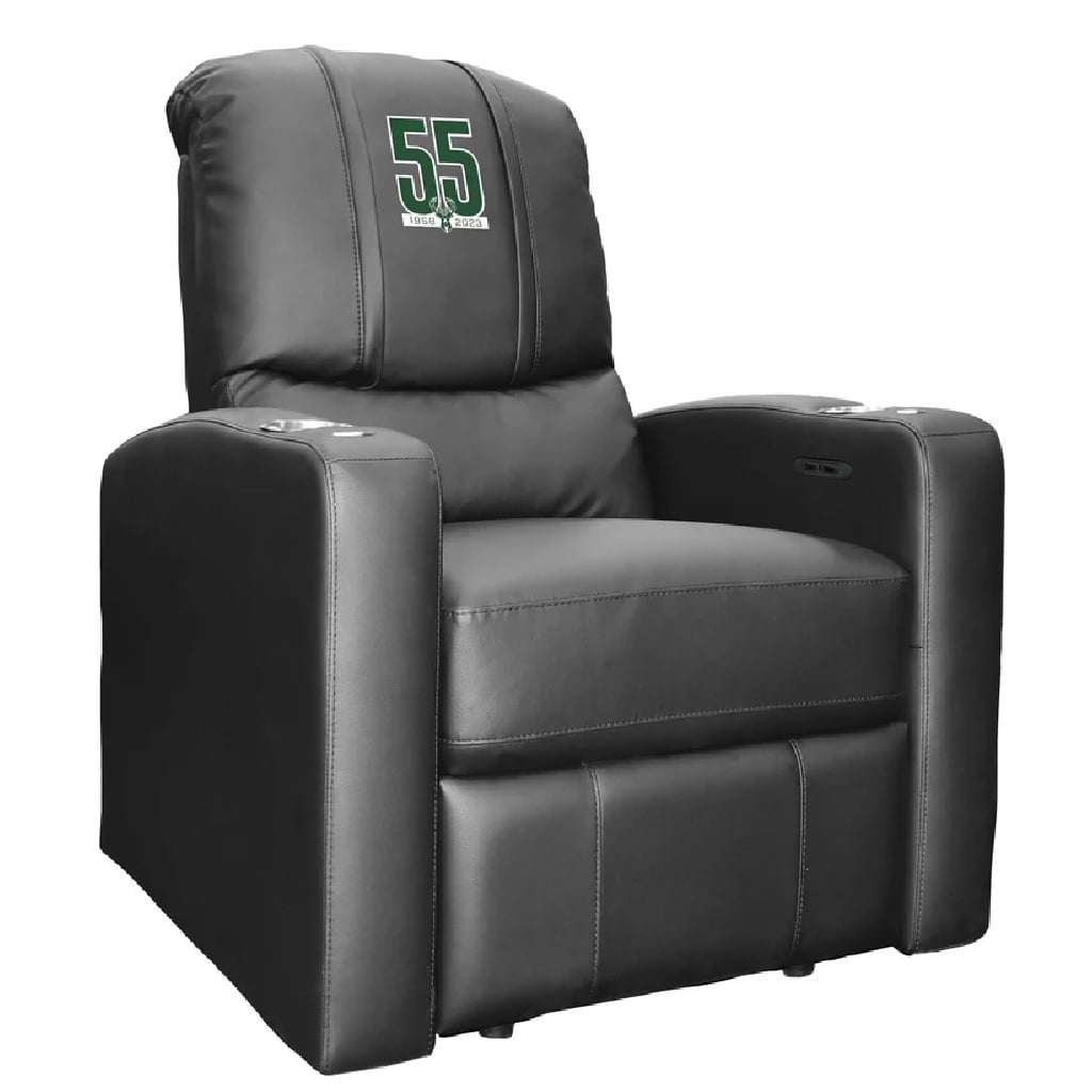 DreamSeat Black Stealth Power Plus Recliner Embroidered Milwaukee Bucks Team Commemorative Logo ...