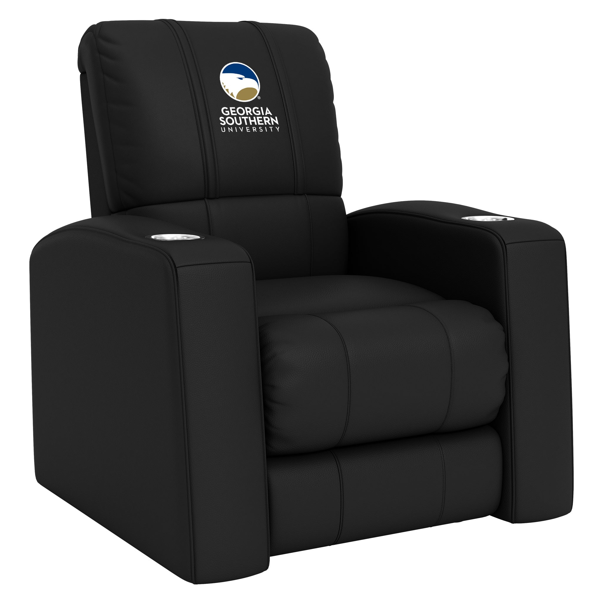 DreamSeat Relax Black Home Theater Recliner Embroidered Georgia ...