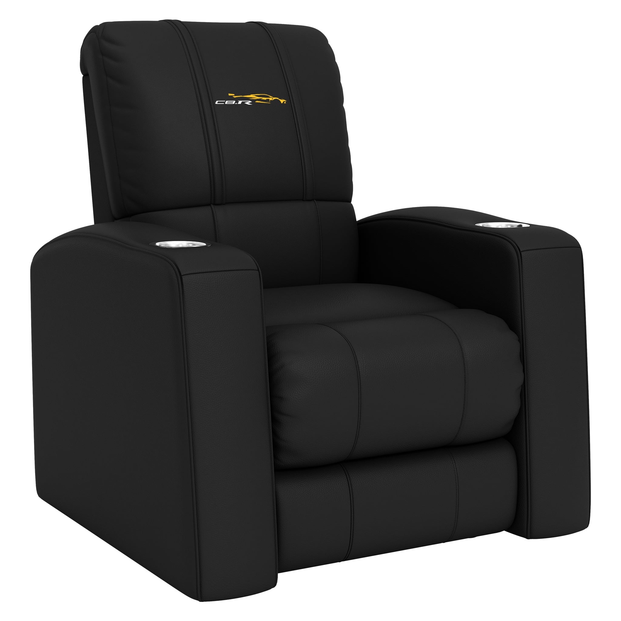 DreamSeat Relax Black Recliner Embroidered C8R Alternate Logo Stainless Steel Cupholders Head to ...
