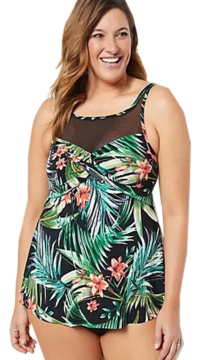 DreamShaper by Miraclesuit Daisy Mesh High Neck Tankini - A479260 Size ...