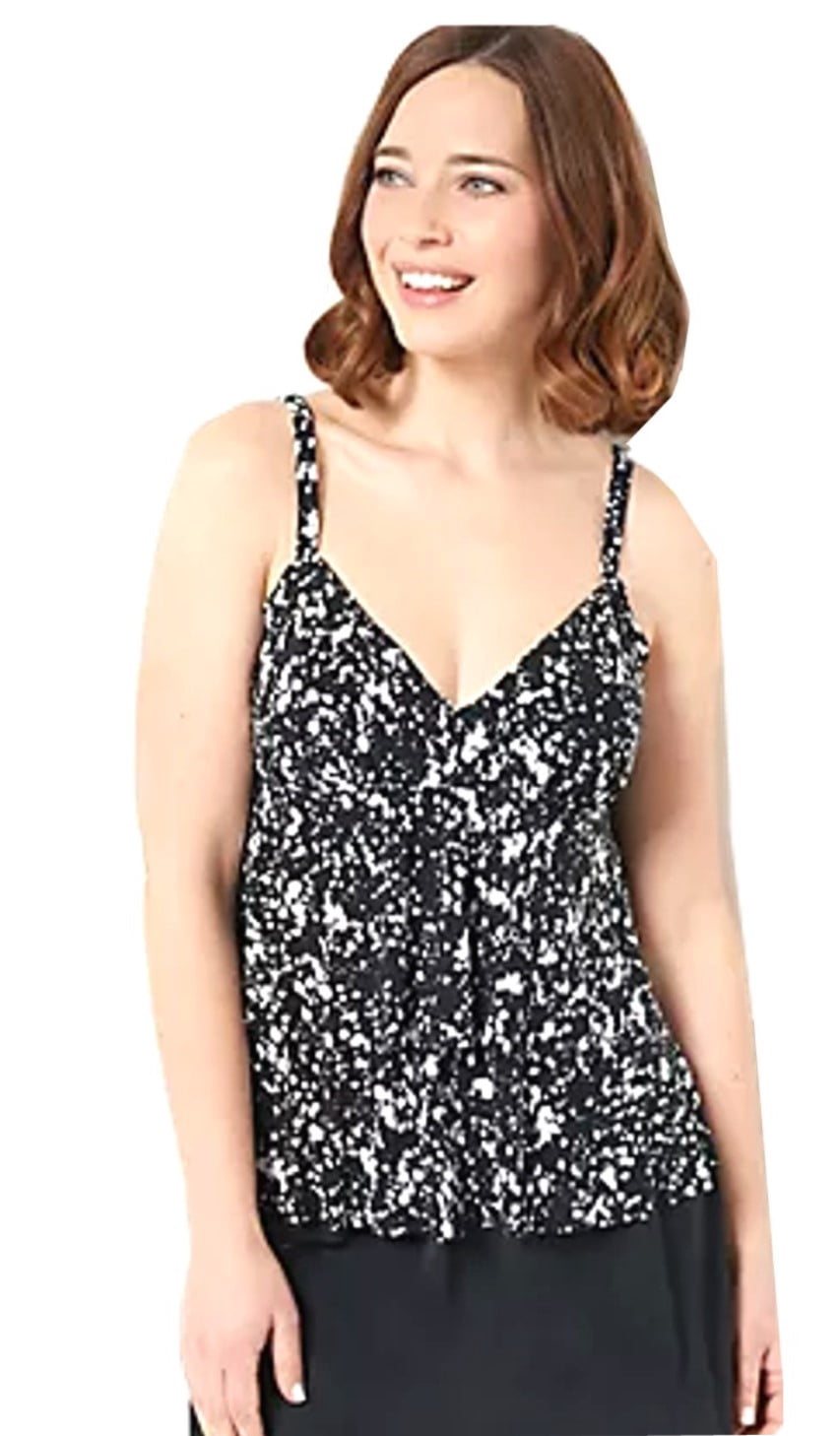 DreamShaper by Miraclesuit Rylee V-Neck Tiered Swimsuit TOP - Plus Size ...