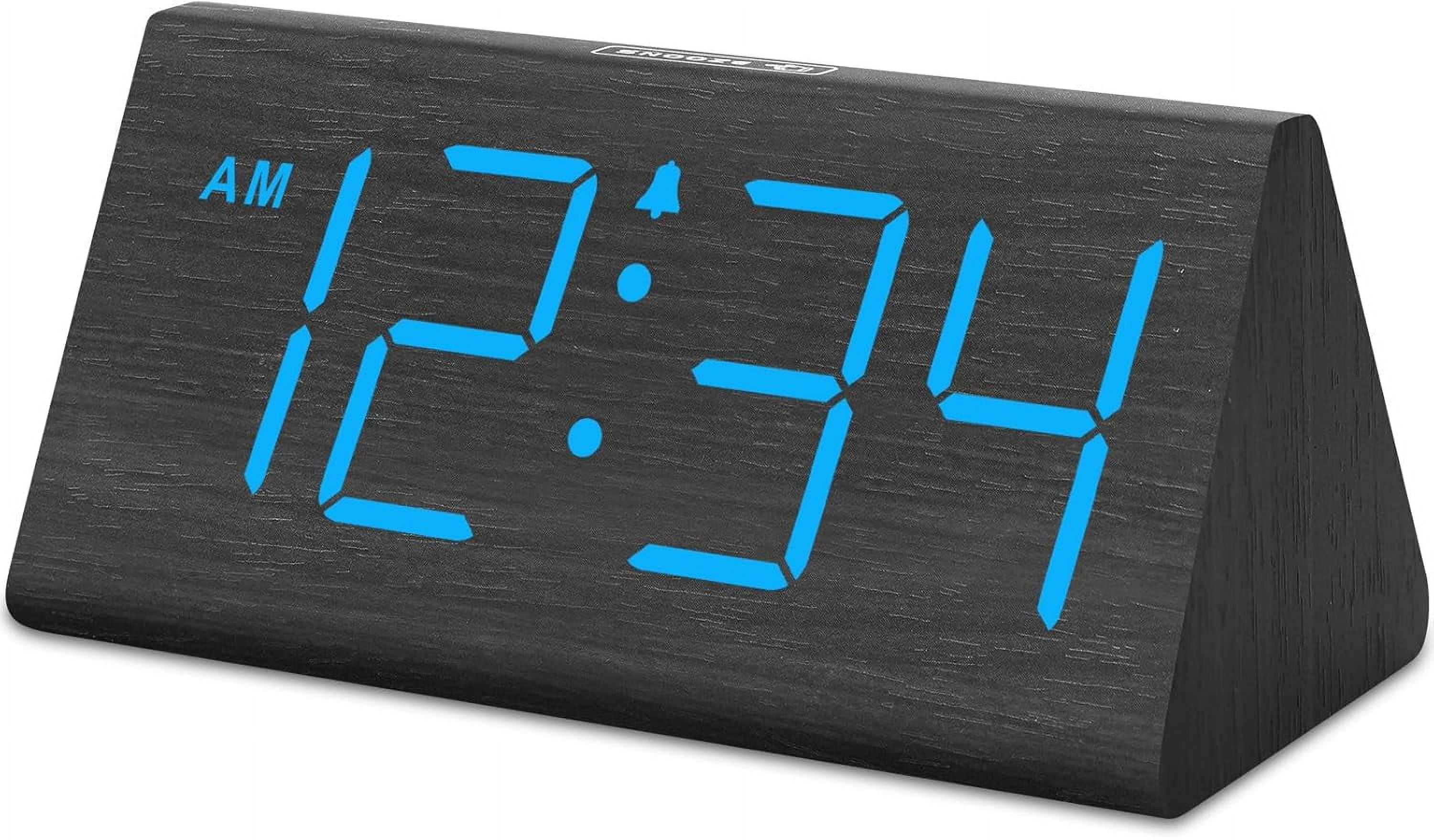 DreamSky Wooden Digital Alarm Clocks for Bedrooms - Electric Desk Clock ...