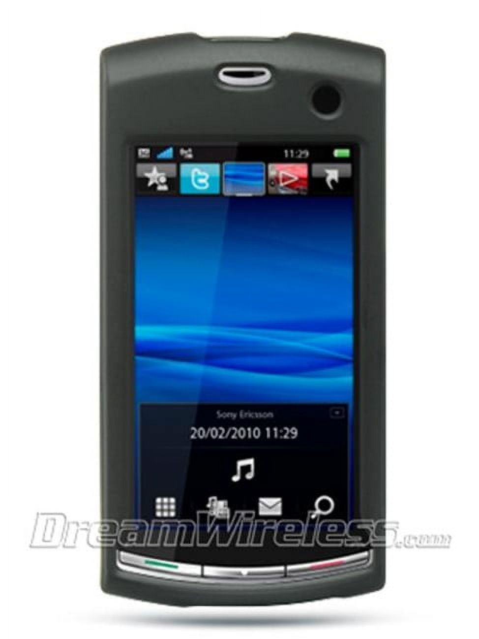 DreamWireless CRERVIVBK Sony Ericsson Vivaz A Crystal Rubber Case ...